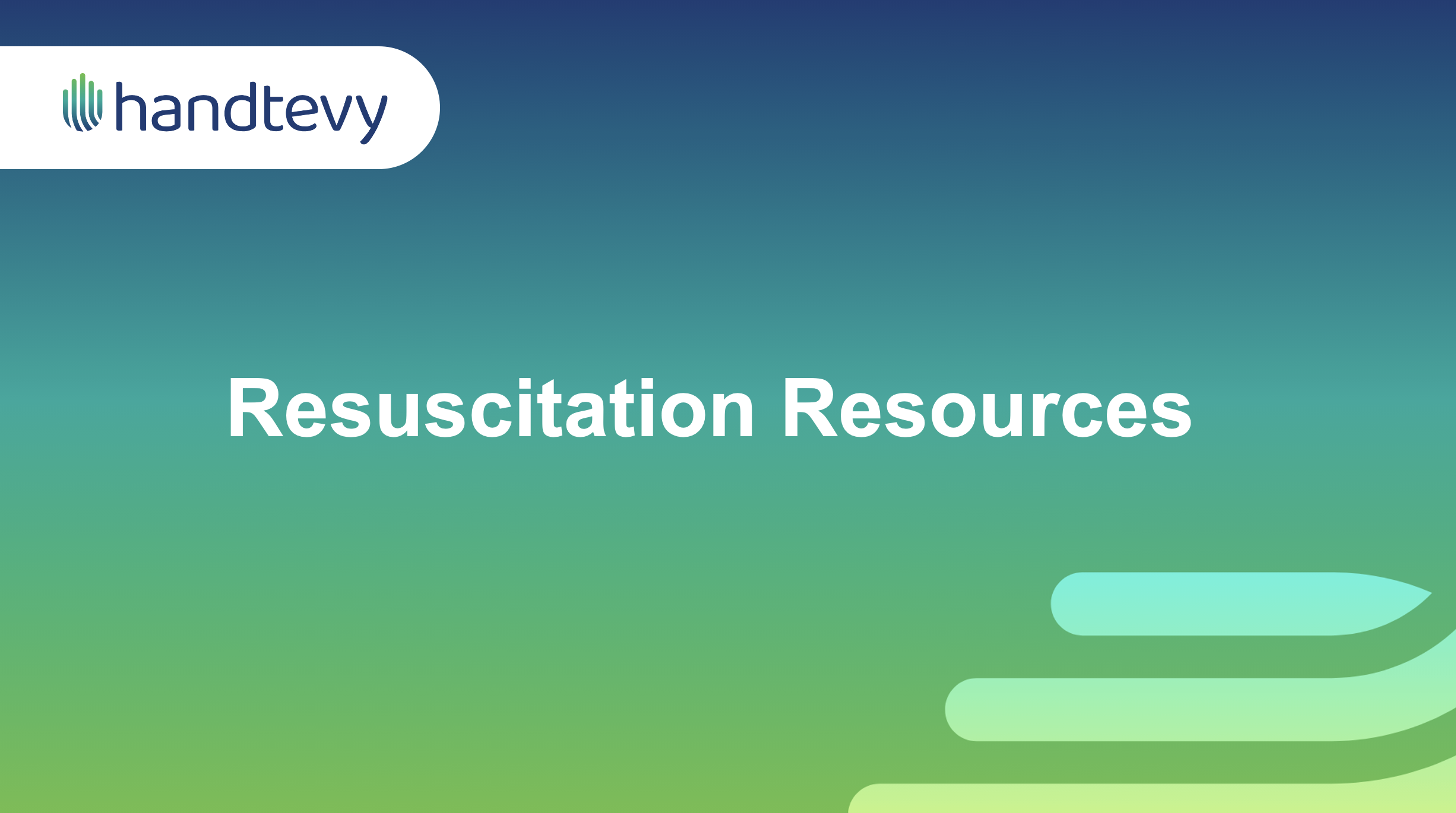 Resuscitation Resources - Handtevy